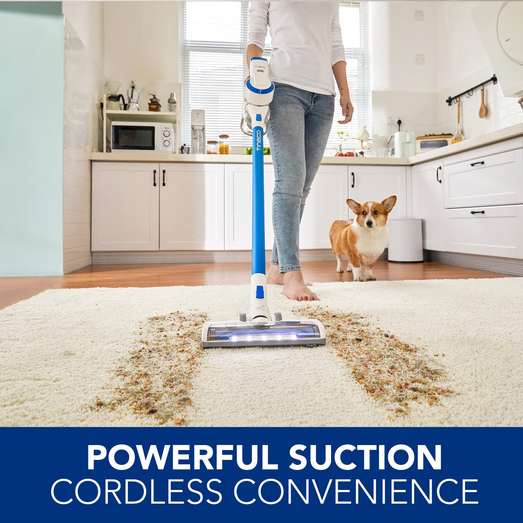 Tineco A10 HERO Cordless Stick/Handheld Vacuum Cleaner, Super Lightweight with Powerful Suction for Carpet, Hard Floor & Pet - Space Blue