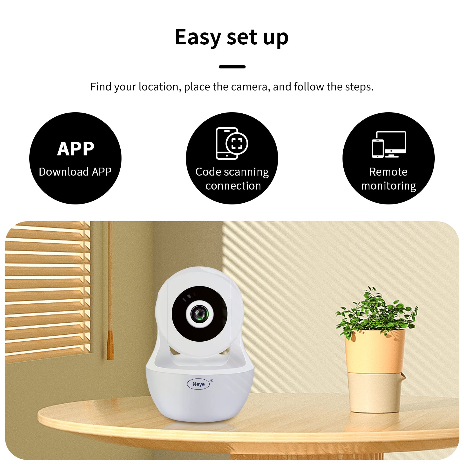 WiFi Security Home Camera,Baby Monitor Wireless IP Camera with Night Vision Two Way Audio Cloud Storage, Supports 5G WiFi,up to 128GB(White) Indoor Camera