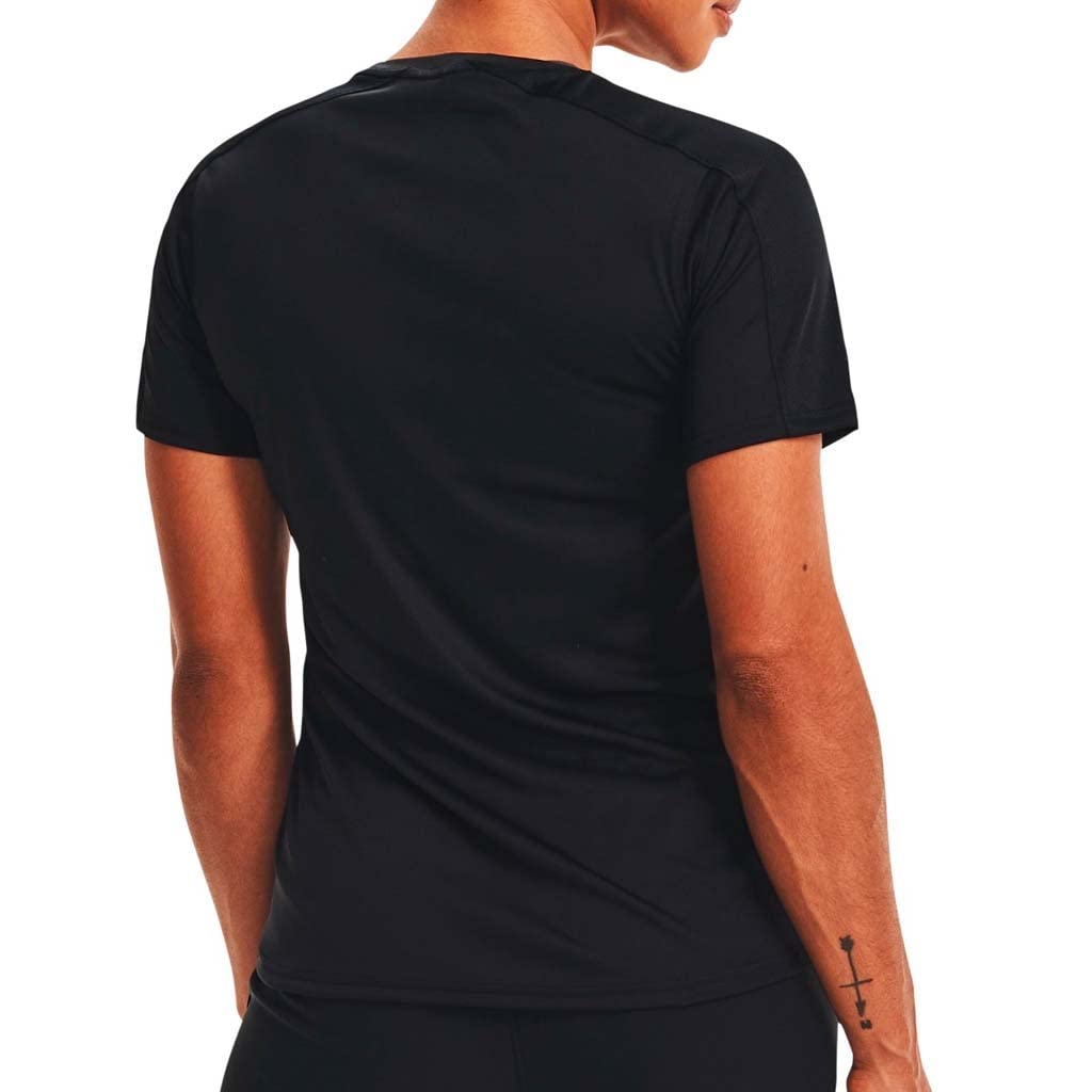 Under Armour Women's Challenger Short Sleeve Training Top, Black (001)/White, Large