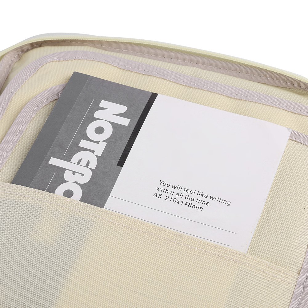 Redxiao Fireproof Document Bag, Waterproof A4 Document Bag File Folder Portfolio Organizer Computer Notebook Zippered Case for Money Jewelry Passport Storage(#1)
