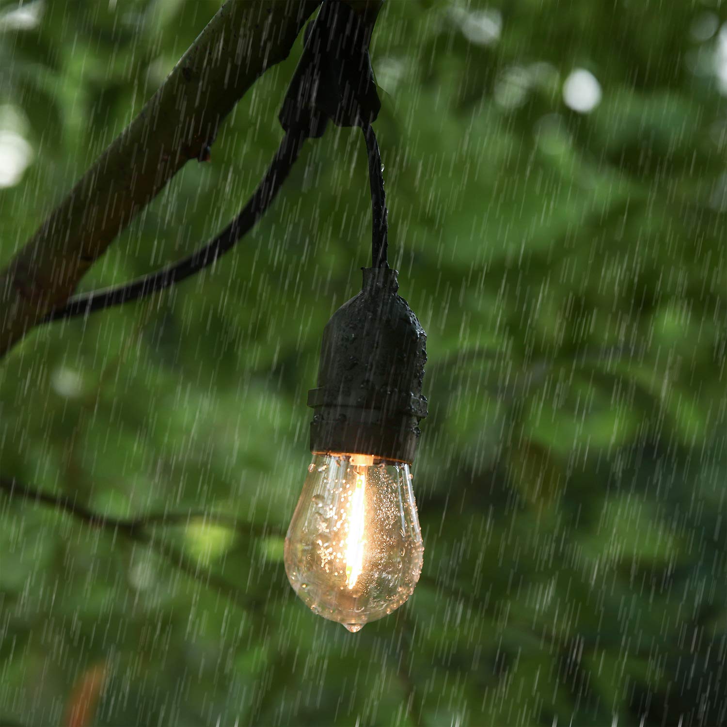 Shatterproof & Waterproof S14 Outdoor String Light Bulb–1W S14 led Bulb-Use to Replace 11W, Warm White 2200K,70LM,Plastic Bulbs, E26 Base(15 Pack)