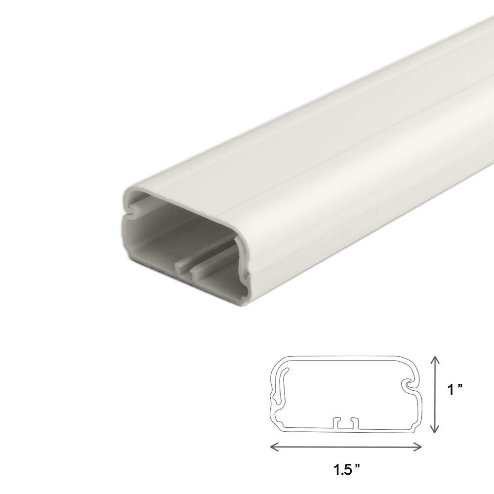 TV Cord Cover, 36 inch Cable Concealer for Wall Mount TV System, Paintable Cable Management Raceway to Hide wires, W1.6 x H0.8,Beige