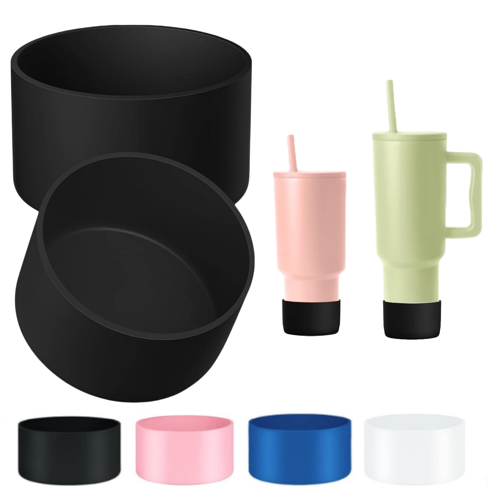 Silicone Boot for Stanley 40 oz Quencher Adventure-2pcs (Black)