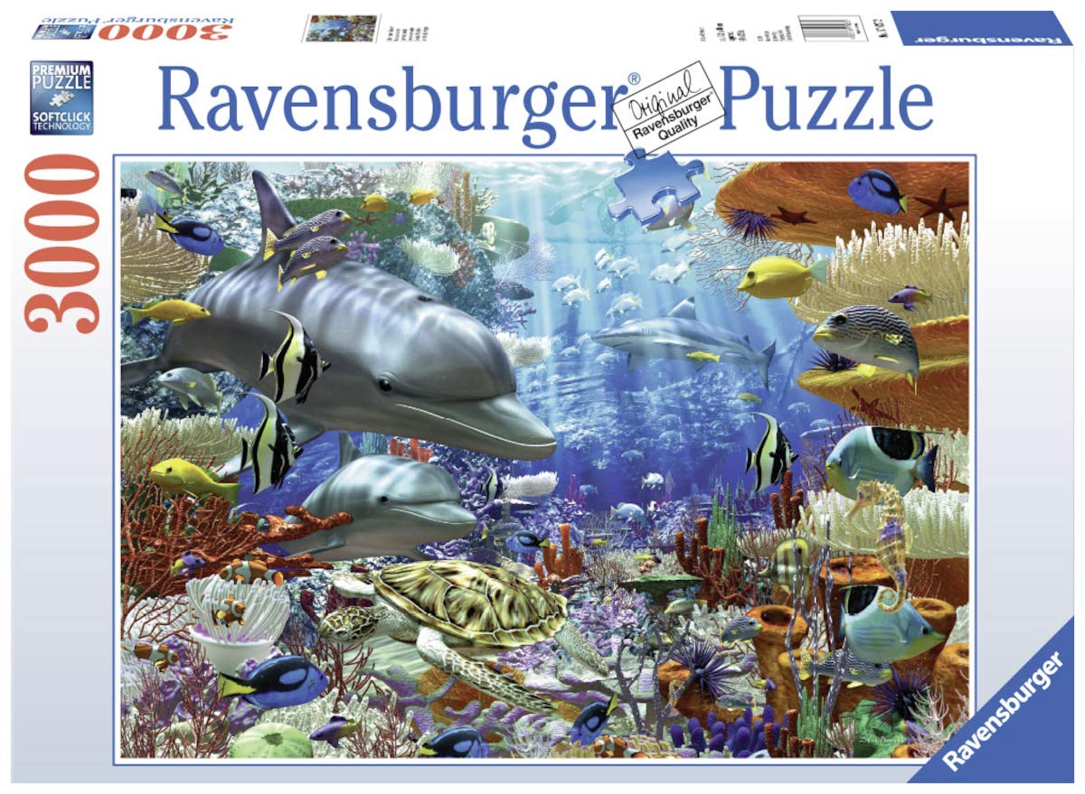 Ravensburger Oceanic Wonders 3000 Piece Jigsaw Puzzle for Adults - 17027 - Handcrafted Tooling, Durable Blueboard, Every Piece Fits Together Perfectly, Multicolor, 48 x 32 in.