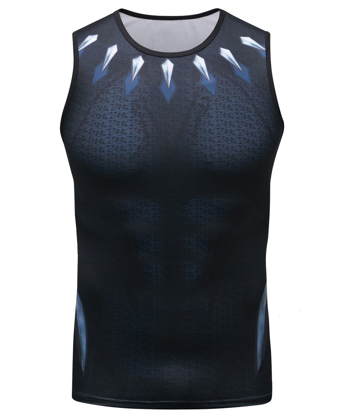 Red Plume Men's Muscle Tank Top Sleeveless T-Shirts Baselayer Tees Cool Dry Compression Shirts Running Sports Vest (Panther, L)