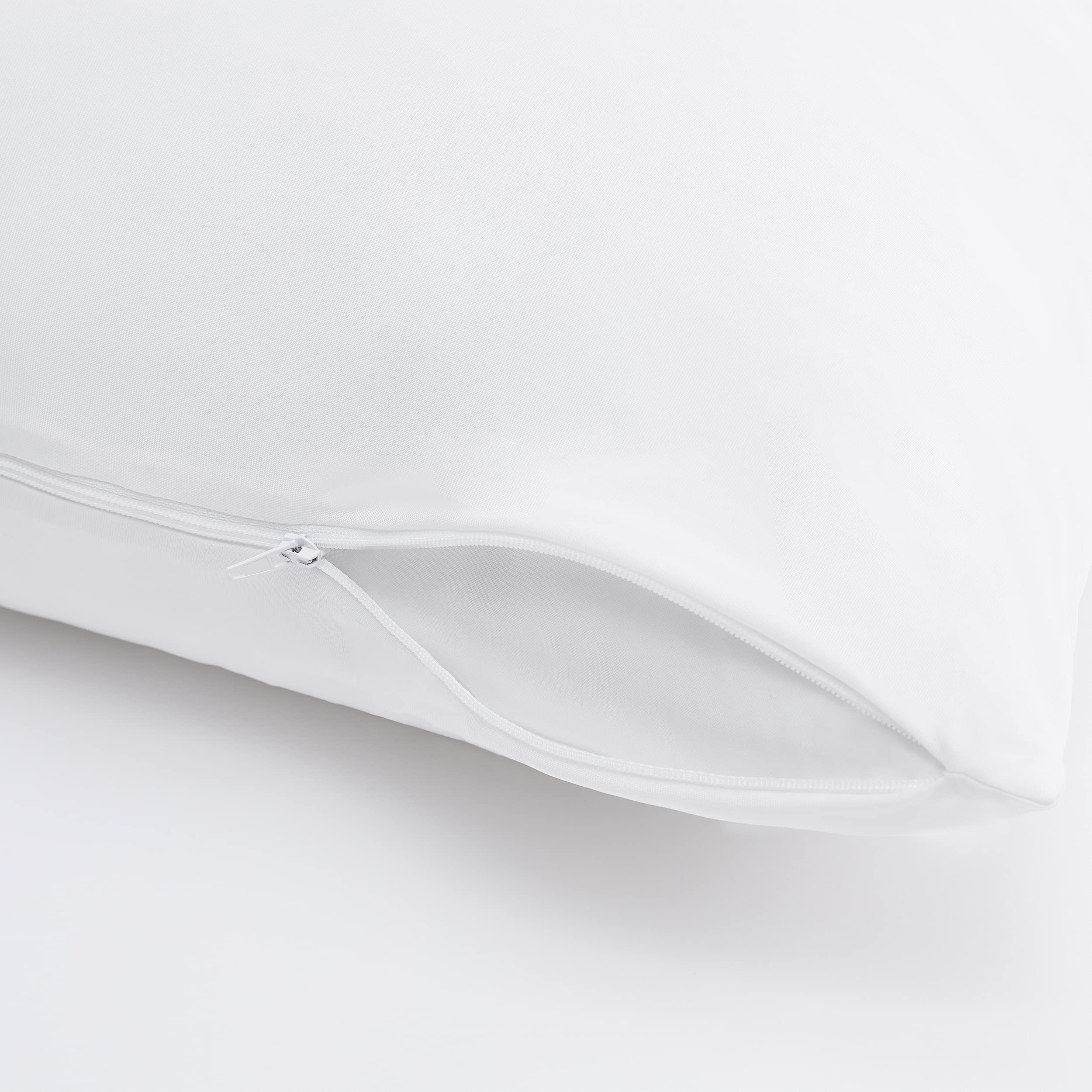 Serta Power Chill Cooling Pillow Protectors, Stain Resistant and Zippered Pillow Protector, Protects Pillow from Dust and Dirt (2 Pack), Standard/Queen, White