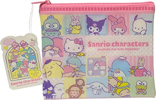 Sanrio Characters Accessories Cosmetic Flat vinyl Mini pouch Zipper Case Bag 14×12cm (MIX)