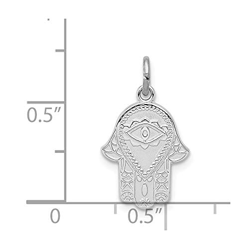 Solid 925 Sterling Silver Chamseh/Hamsa Pendant Charm