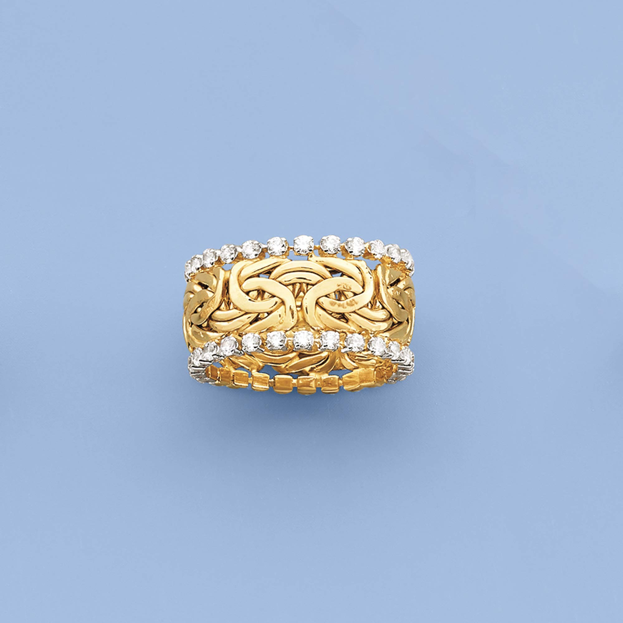 Ross-Simons 1.25 ct. t.w. CZ Byzantine Eternity Band in 14kt Yellow Gold. Size 8
