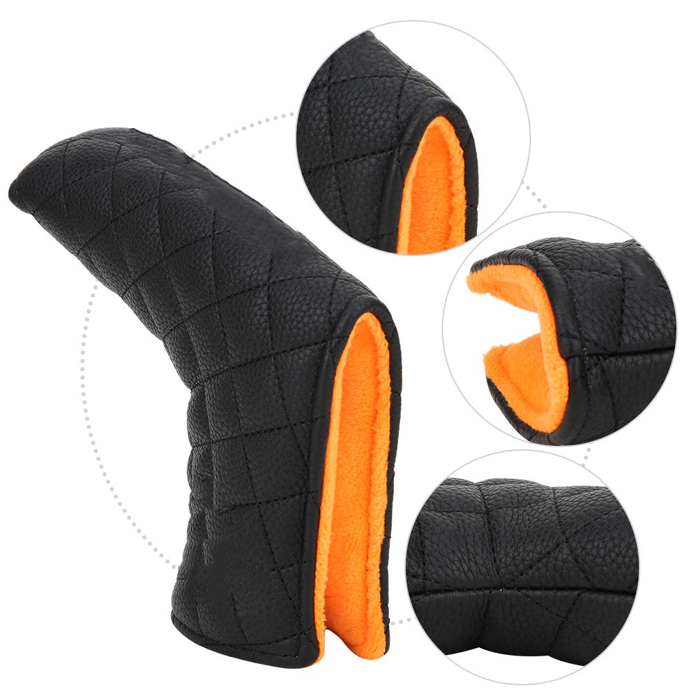 WNSC Golf Club Head Cover, Waterproof Durable Golf Driver Head Cover for Golf Blade Putter(Black)