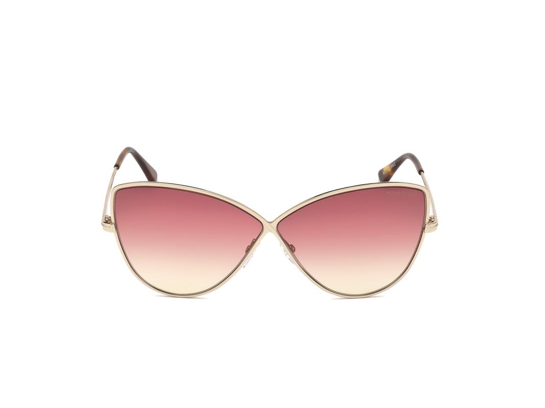 Tom Ford FT0569 28T Shiny Rose Gold Elisa Cats Eyes Sunglasses Lens Category 1