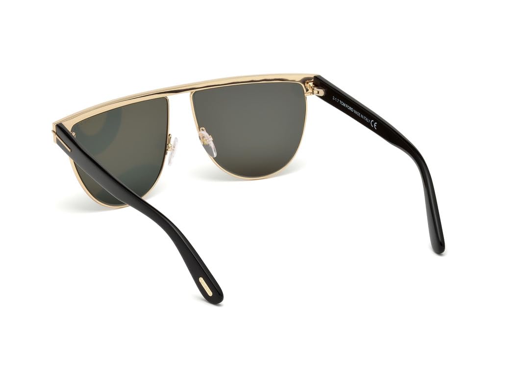 Tom Ford Oval Sunglasses TF570 Stephanie-02 28C Gold/Black 60mm FT0570