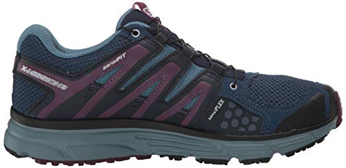 Salomon Women's X-Mission 3 Trail Running Shoes, Sargasso Sea/Bluestone/Dark Purple, 5