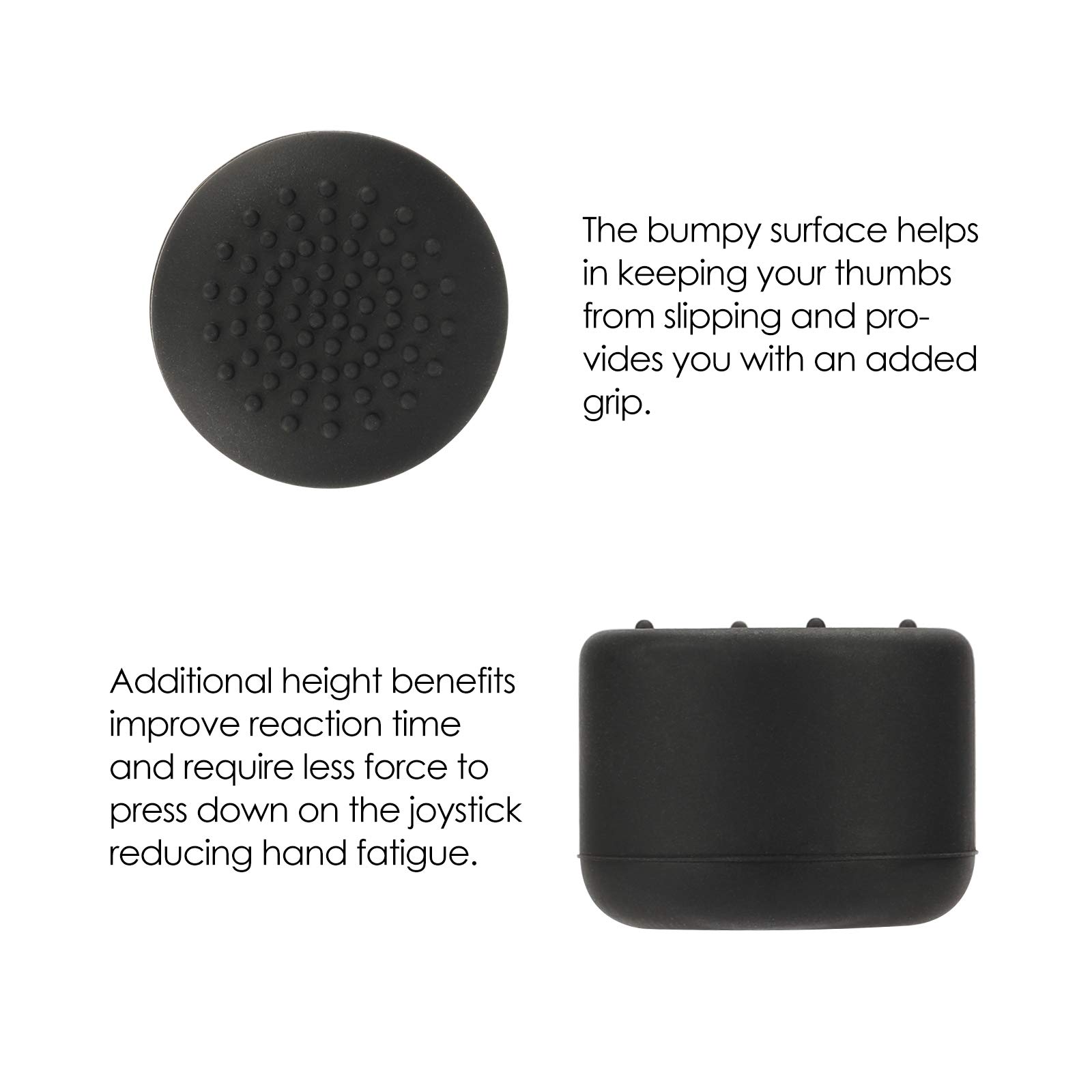 TOMSIN 2 Pairs Trigger Extender with 8 Pcs Thumbstick Grips for PS5 Dualsense Controller