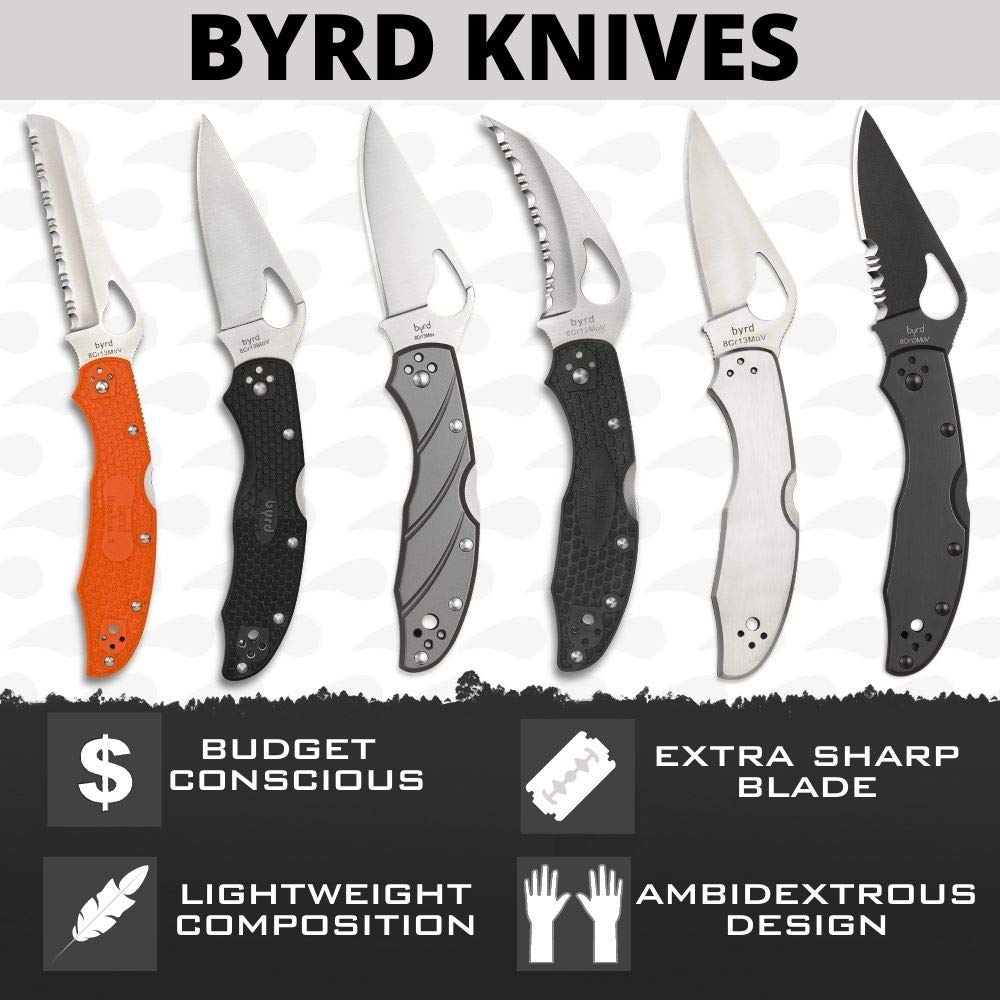 Spyderco Cara Cara 2 CombinationEdge Lightweight Knife with Emerson Opener, FRN Handle, and Full-Flat 8Cr13MoV Steel Blade - BY03PSBK2W