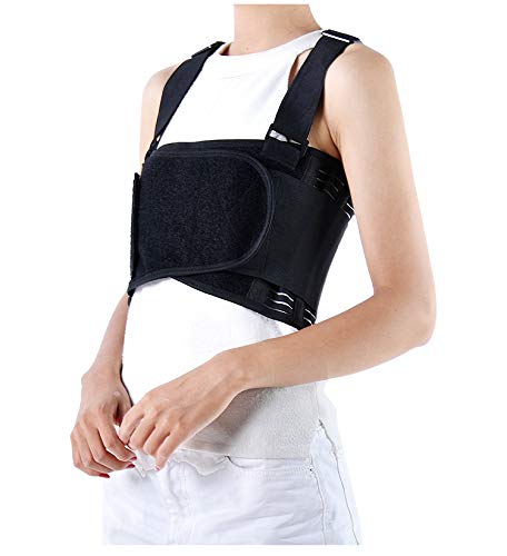 Solmyr Rib and Chest Support Brace, Broken Rib Brace, Breathable Rib Belt for Sore or Bruised Ribs Support, Sternum Injuries, Dislocated Ribs Protection, Pulled Muscle Pain (S)