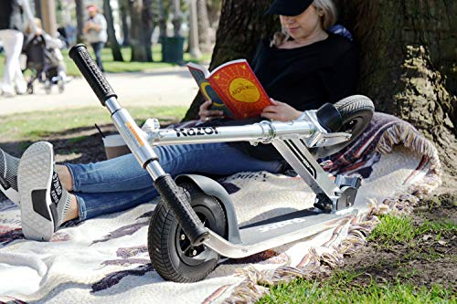 Razor A5 Air Kick Scooter for Kids Ages 8+ - Extra-Long Deck, 8" Pneumatic Rubber Wheels, Foldable, Anti-Rattle Handlebars, For Riders up to 220 lbs