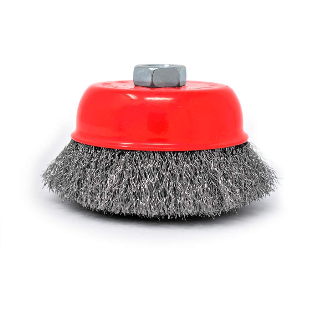 Toolman Knotted Cup Brush Universal Fit 4" For Grinders Twist Knotted works with DeWalt Makita Ryobi SKILL Bosch 4XTH003