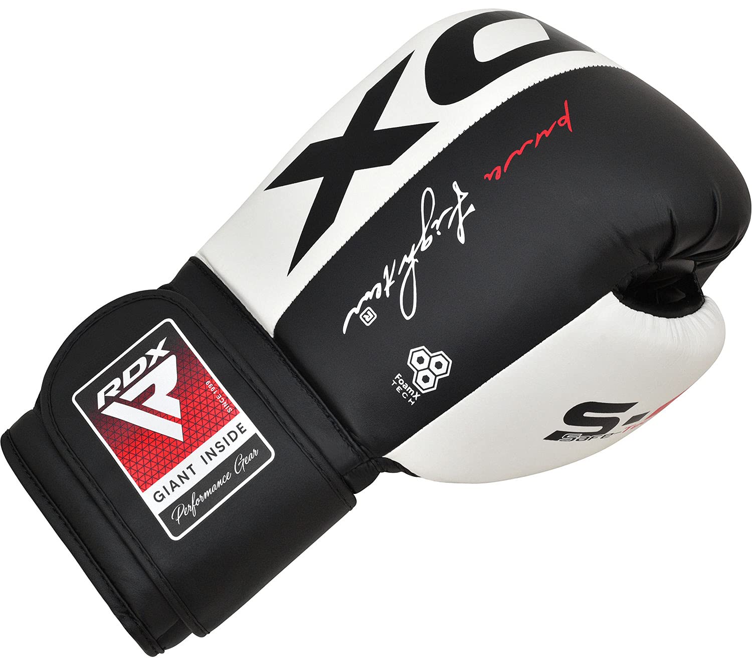 RDX Boxing Gloves Genuine Cowhide Leather, Muay Thai Kickboxing MMA Sparring Training, Advanced Closure, Punch Bags Speed Ball Focus Pads Workout, Men Women 10 12 14 16oz