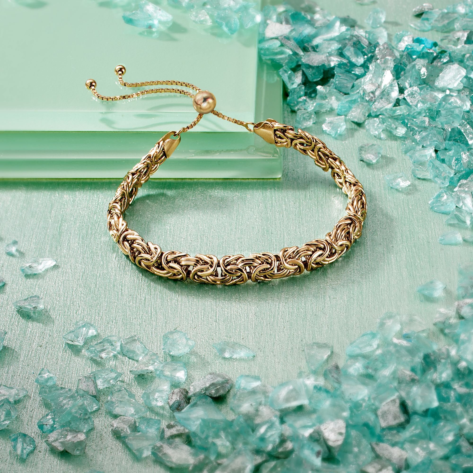 Ross-Simons 14kt Yellow Gold Byzantine Bolo Bracelet