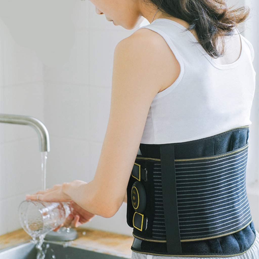 TANGIST Massage Lumbar Brace Belt,Lower Back Support For Pain Relief And Injury Prevention,Backache,Sports & Work (Size : M)