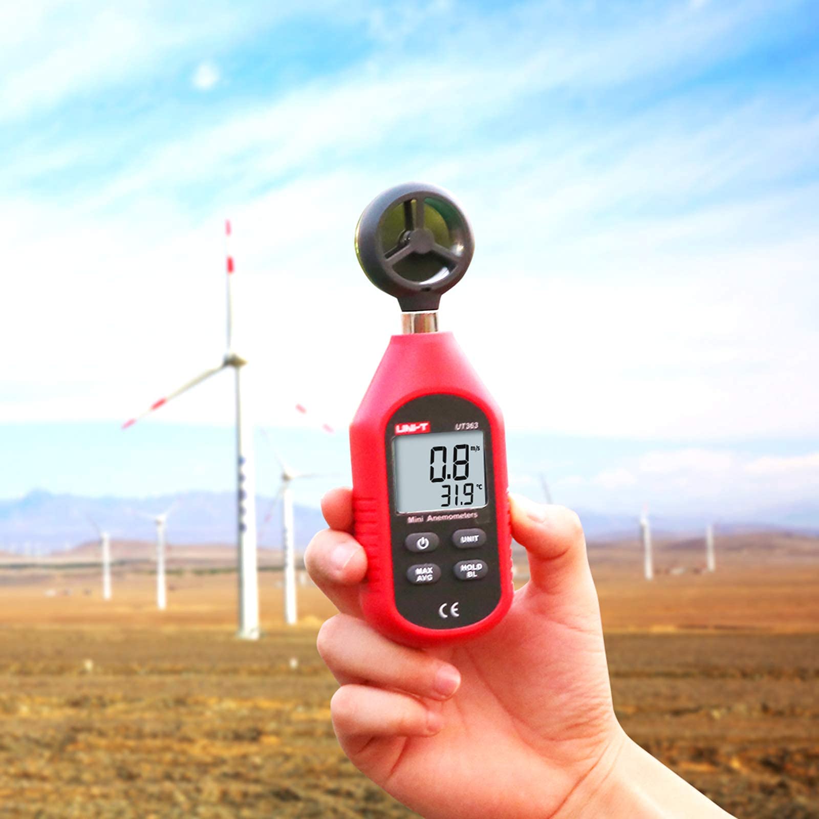 UNI-T UT363 Handheld Anemometer + UT300S Non-Contact Infrared Thermometer (Not for Human)