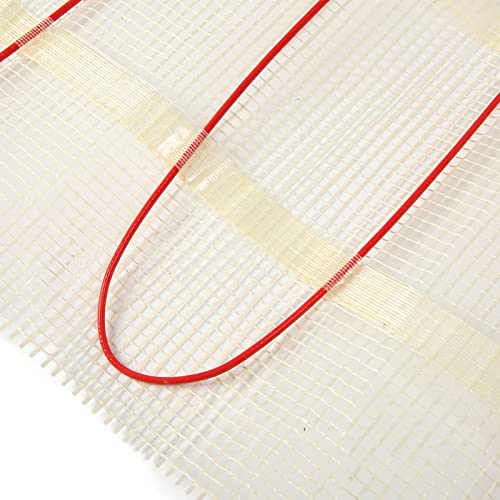 Raguso Electric Floor Heater Mat, Self Adhesive Mesh Easy to Install Multifunctional 240W Insulating PEP PVC Protective Sleeve Floor Heating Pad for Wood Floors(#1)