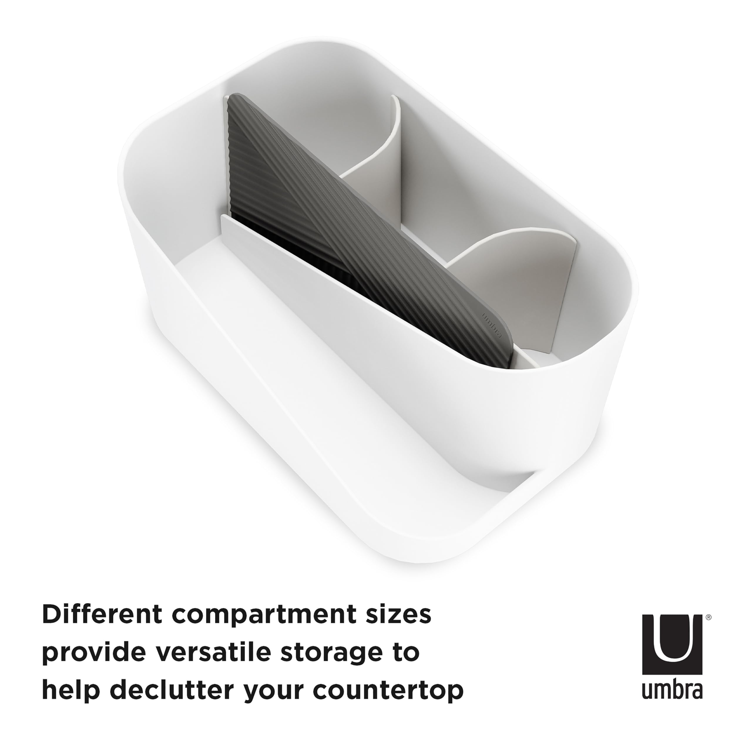 Umbra Glam Cosmetic and Accessory Organizer, Hair Tool, White