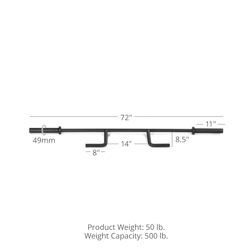 Titan Fitness Seal Row Bar v2, 28MM Medium Diamond Knurling Olympic Bar, Rated 700 LB, Home Gym Strength Training Bar Seal Row or Bench Pull Movements