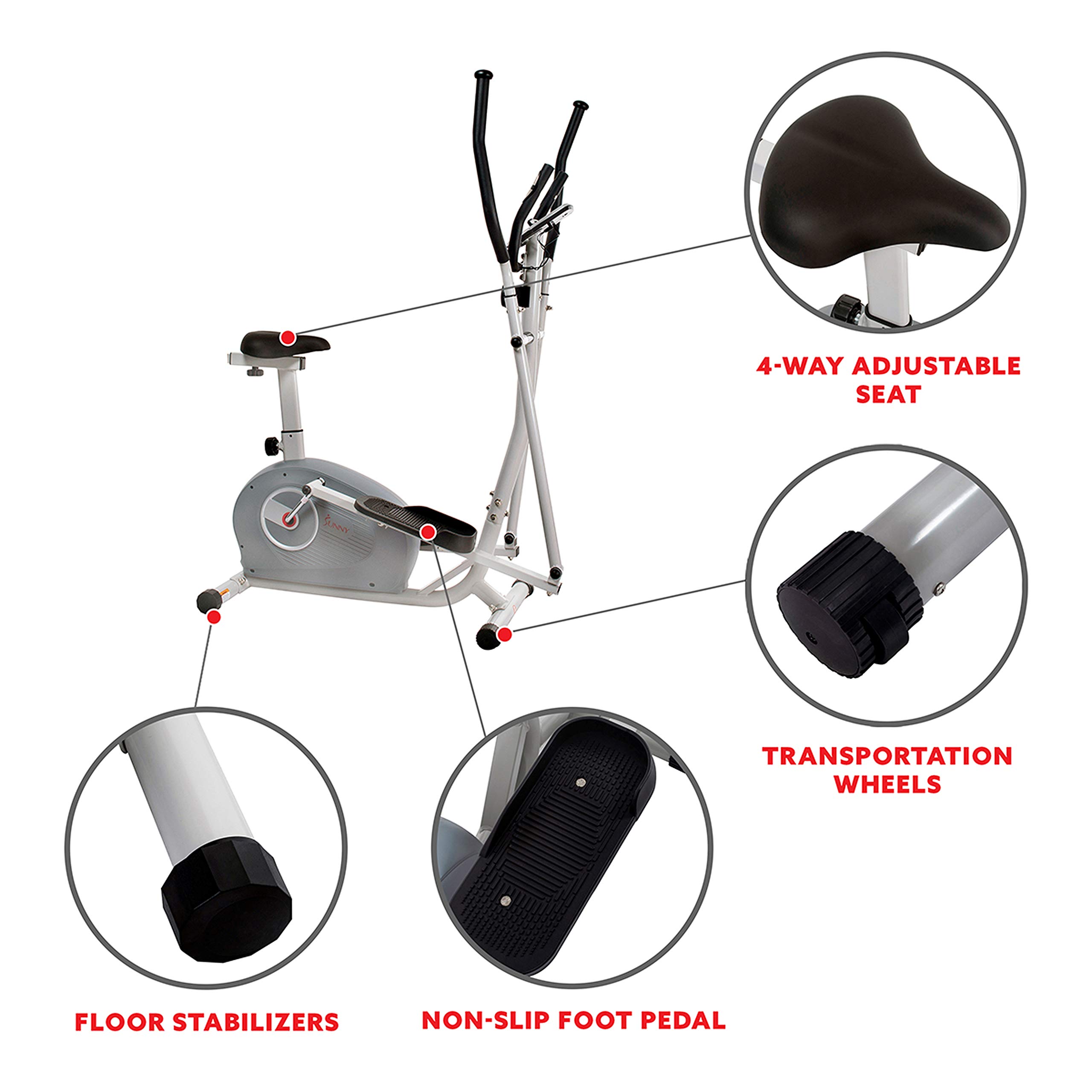 Sunny Health & Fitness Elliptical Trainer Bike