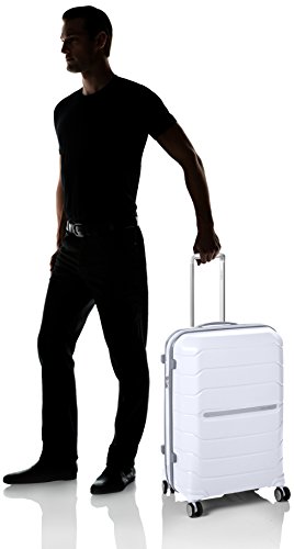 Samsonite Octolite Spinner Unisex Medium White Polypropylene Luggage Bag TSA Approved I72005005