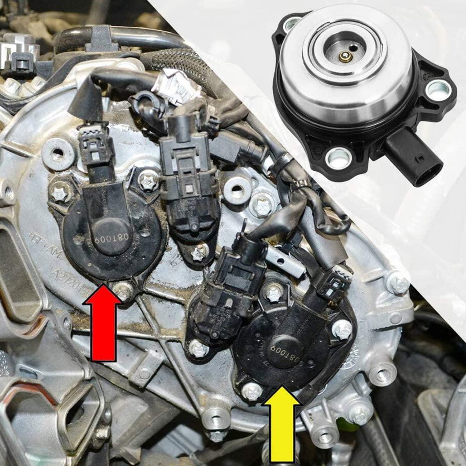 Tepeng 4 Pack Replace 2720510177 Camshaft Cam Adjuster Magnet Intake Exhaust Compatible with 2006+ Mercedes-Benz ML SLK CLK E 350 550 C300