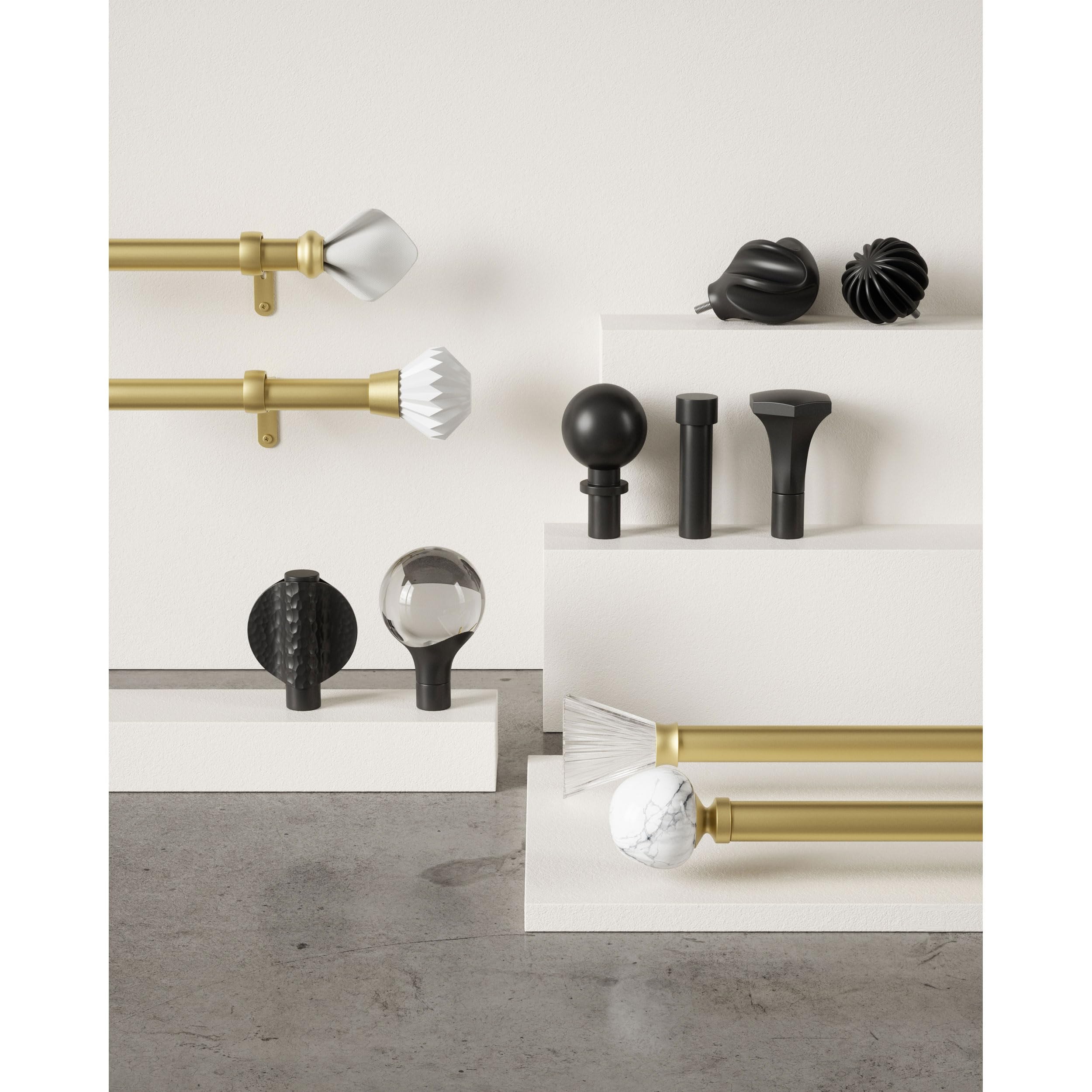 Umbra Venus 1" Adjustable Curtain Rod 72 to 144 Inches
