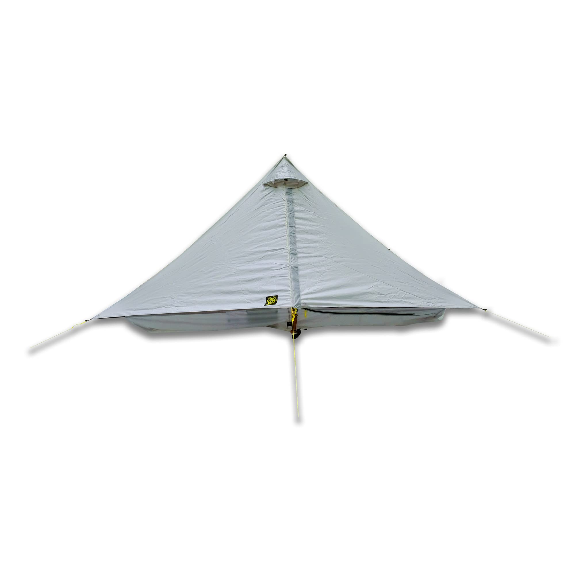 Six Moon Designs Lunar Solo Gray 1 Person Ultralight Tent. 26 oz. Backpacking Tent. 100% Silicone Coated Polyester Material for Reduced Fabric Stretch & Volume. Trekking Pole Setup.