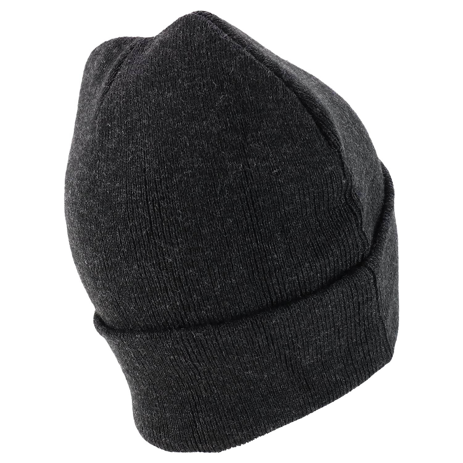 Trendy Apparel Shop XXL Oversized Solid Cuff Long Stretchy Winter Beanie Hat - Black - 2XL