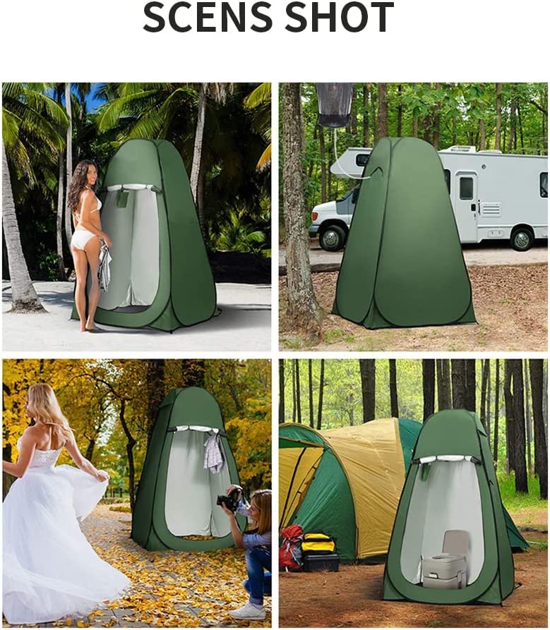 Pop Up Pod Privacy Tent Changing Room Instant Portable Outdoor Shower Tent w/Window Foldable Rain Shelter with Carry Bag for Camping Beach - Easy Set Up Lightweight and Sturdy
