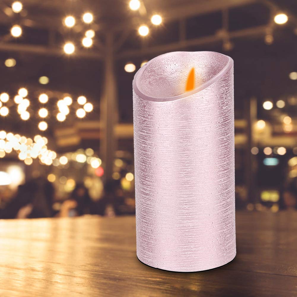 Simlug Flameless LED Light for Seasonal & Festival Celebration, Battery Operated, Pink(L(7.5x15cm))