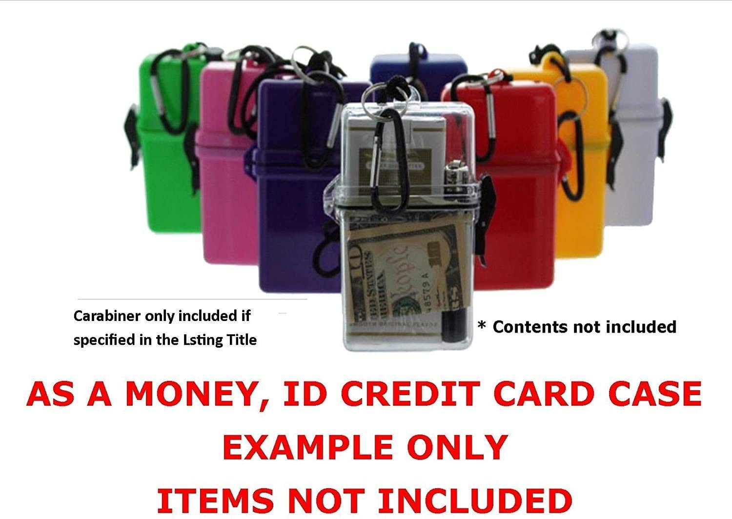 Readi USA Blue Waterproof (Spills & Splashes) Dry Box Case- Beach, Boat & Pool - Money, Id, Key's Cigarettes N More - Travel Camping Hiking Geocache First Aid Organization & Security