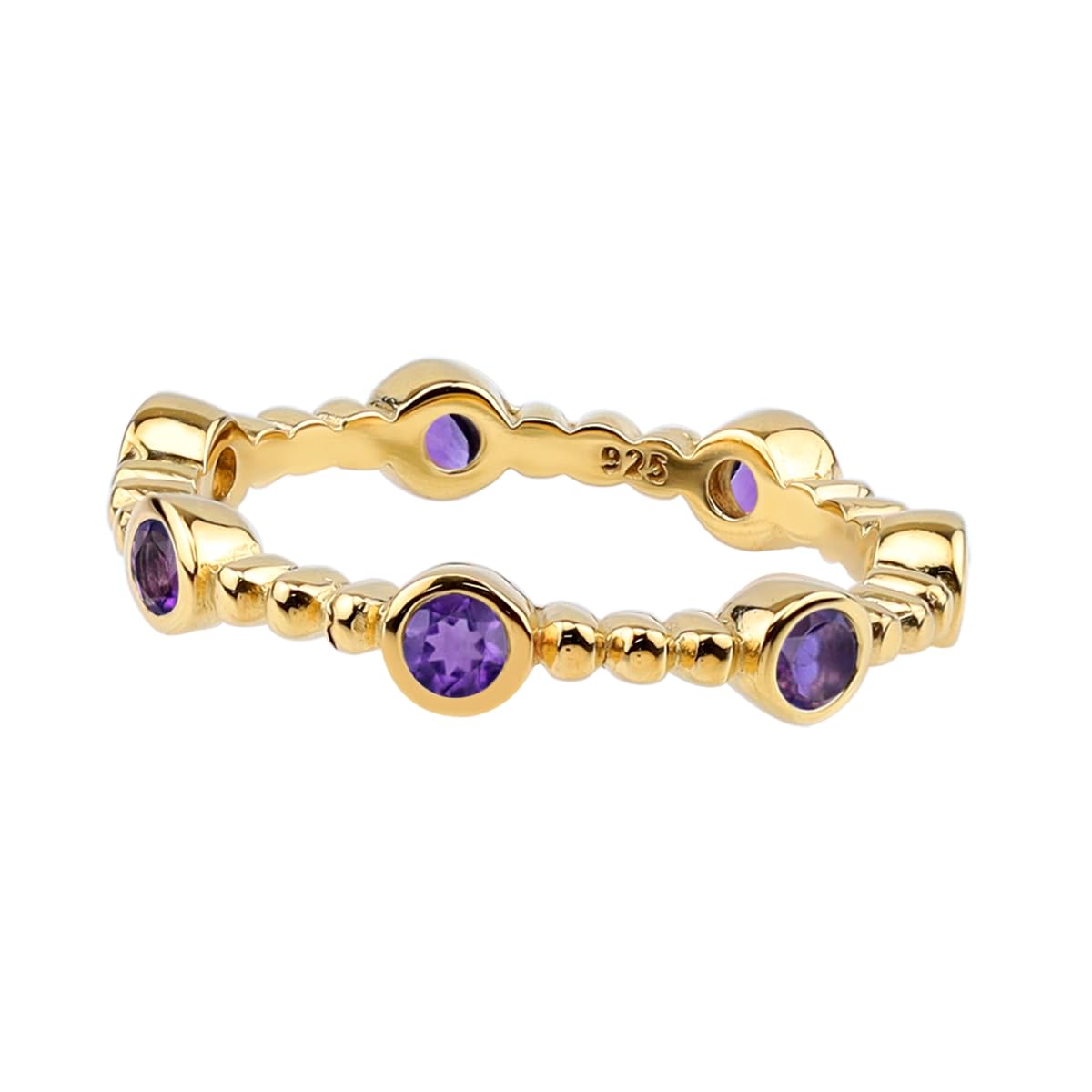 Silvershake Genuine Tanzanite 925 Sterling Silver Stack Stackable Ring Size 9.5