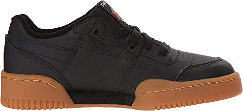 Reebok Men Workout Plus Sneaker, Black/Carbon/Classic red, 10.5