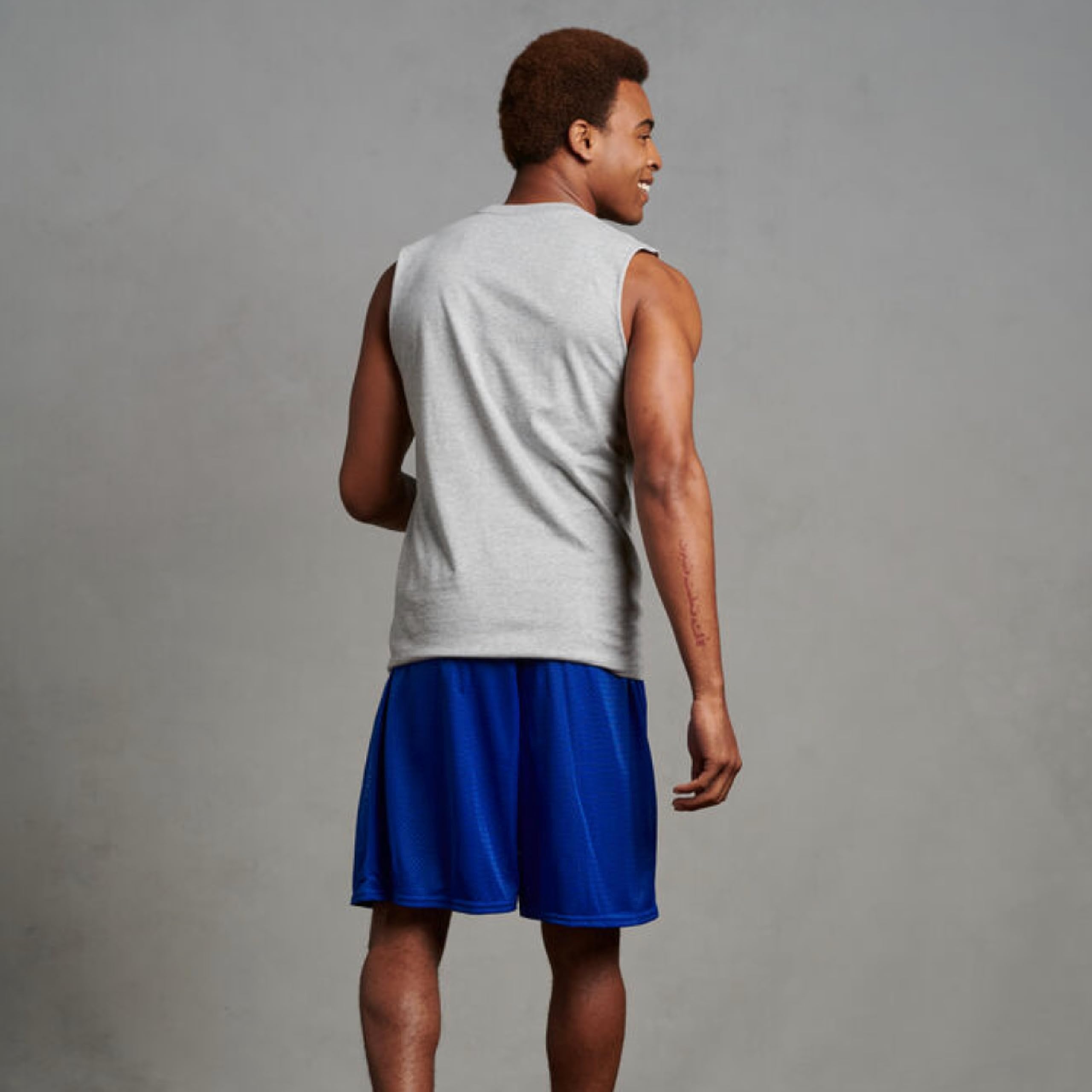 Russell Athletics Dri-Power Mesh Boys' Active Shorts - Comfortable, Breathable, and Stylish Sports Performance Activewear, Columbia Blue, Small