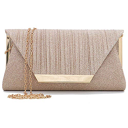 Women Mini Dazzling Sequins Pleats Evening Bag Party Prom Wedding Clutch Flap Handbag Cross Body Bag