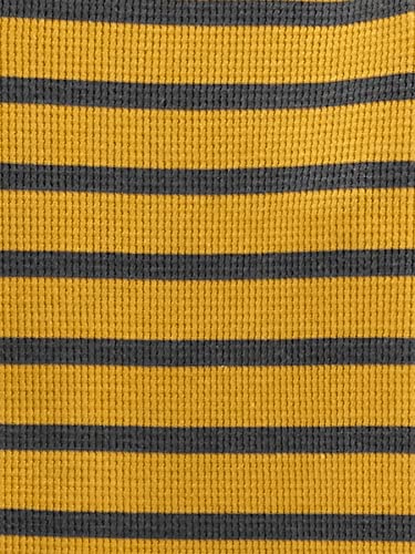 Simple Joys by Carter's Boys' 3-Pack Thermal Long Sleeve Shirts, Grey/Navy Heather/Yellow Stripe, 3T