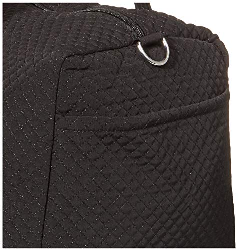 Vera Bradley Women's Microfiber Medium Travel Duffle Bag, Classic Black, One Size