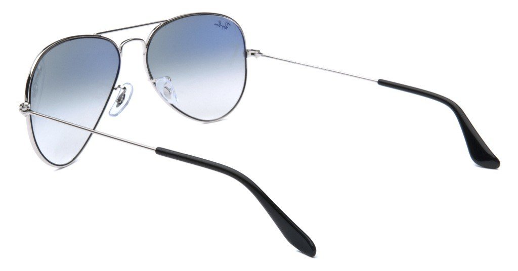 RAY-BAN RB 3025 AVIATOR SUNGLASSES (58 mm, 003/3F SILVER CRYSTAL WHITE/GRADIENT BLUE)