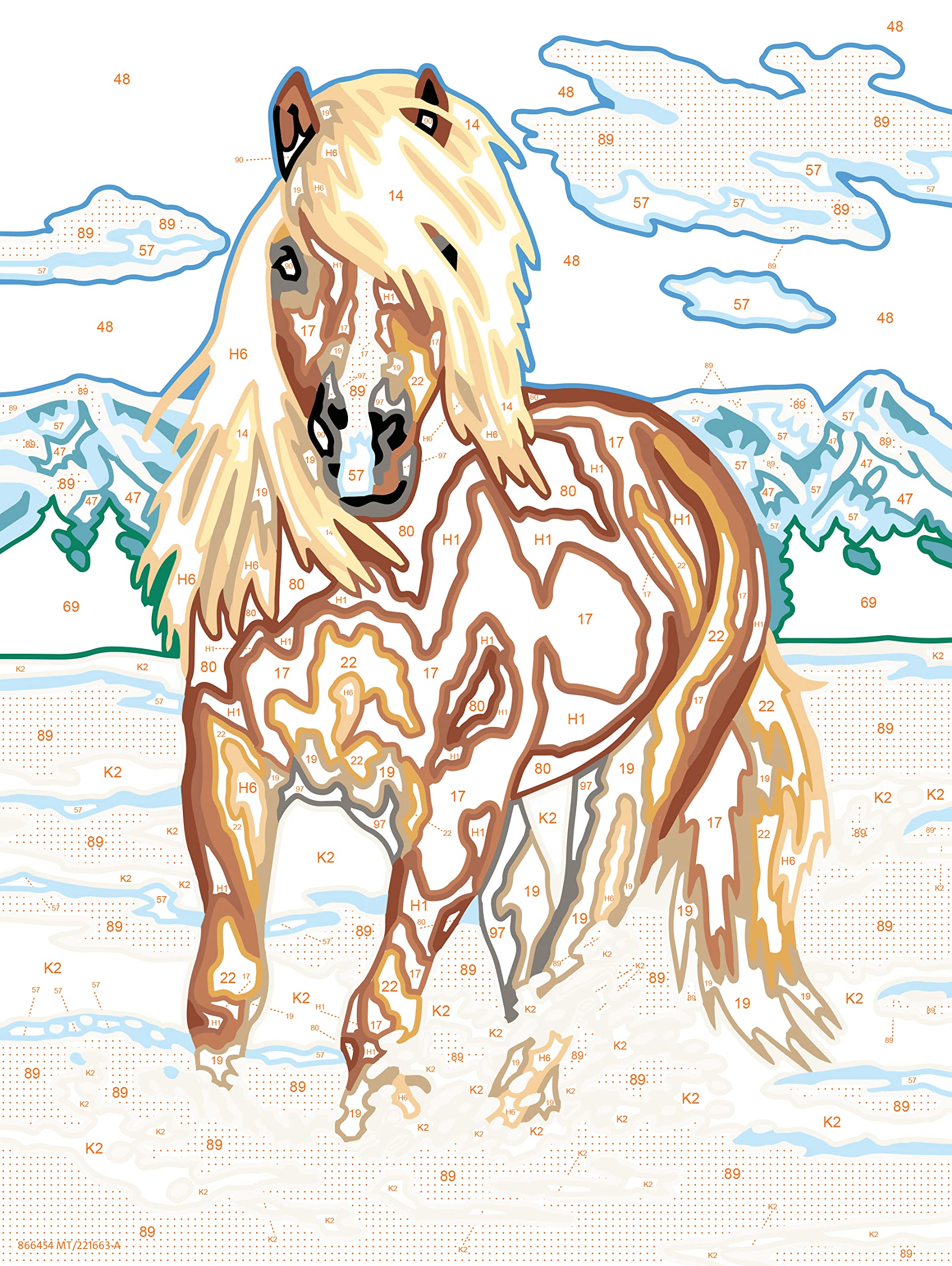 Ravensburger CreArt The Royal Horse Paint by Numbers Kit - Ideal for Kids & Beginners | Complete Set | DIY Home Art Project | Great Gift for Ages 9 and Up