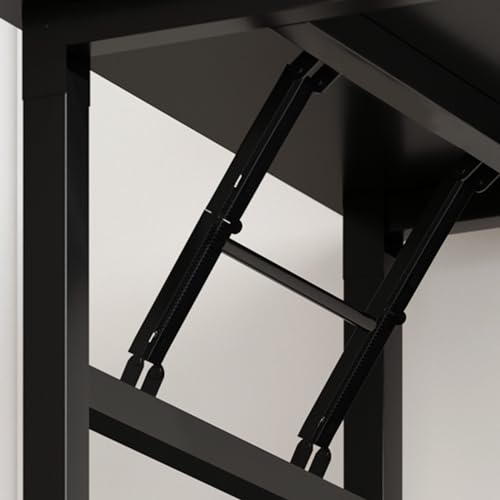 sogesfurniture 55 x 55 inches L-Shaped Folding Computer Desk, Left & Right Adjustable Half-Installed - Large L Desk Home Office Desk Workstation Desk, Black