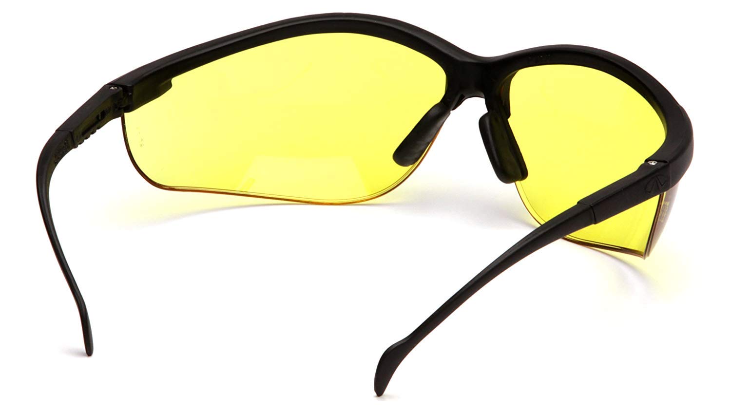 Pyramex Venture Safety Glasses, Amber Lens, (2 Pack) w/Micro Sam Salamon Cloth