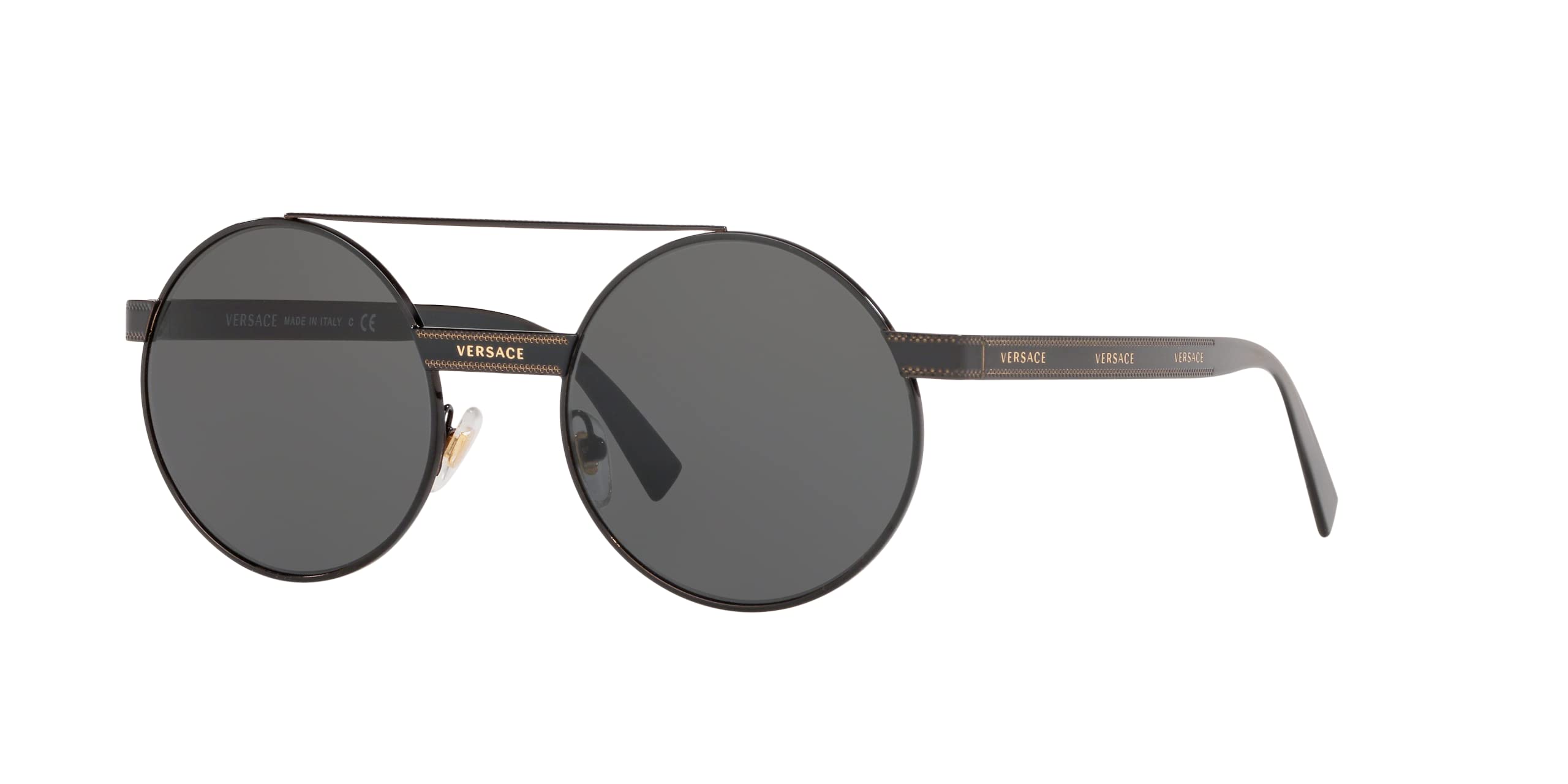 Versace Woman Sunglasses Black Frame, Dark Grey Lenses, 52MM