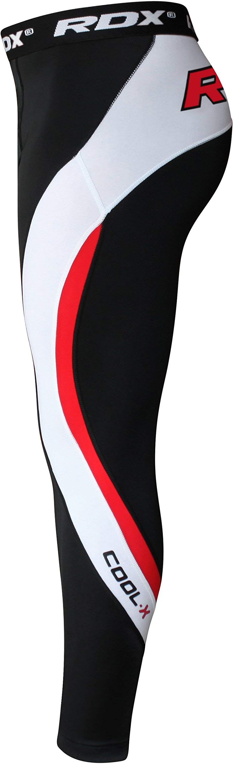 RDX MMA Compression Pants withv Cup for Fitness Training, Weightlifting, Gym Workouts, Thermal Guard Base Layer for Kickboxing, Running, Combat Sports, BJJ Training, Krav MAGA and Exercises